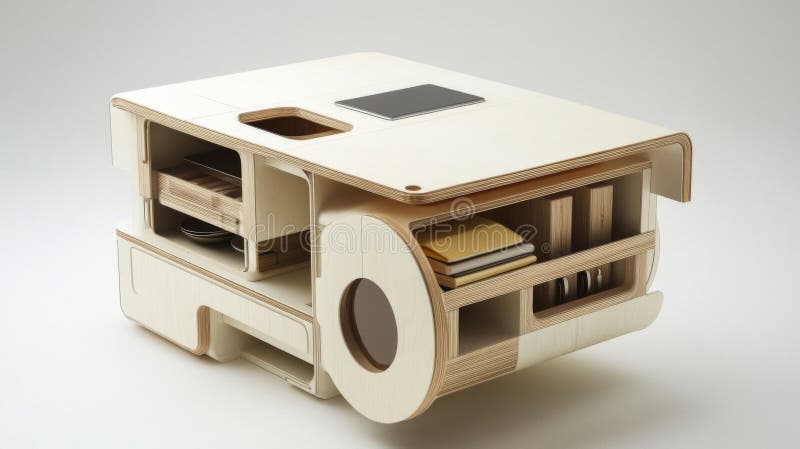 Detailed Cardboard Architectural Model with Intricate Cutout Sections ...