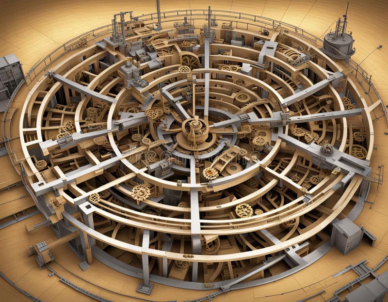 Cardboard Model of a Complex Gear System with Central Rotating Platform ...