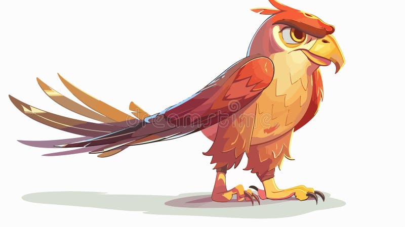 Detailed Cartoon Hawk Vector Illustration for Projects and Designs ...