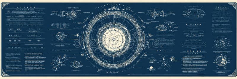 Detailed Celestial Map of Solar System Featuring Planets and Their ...