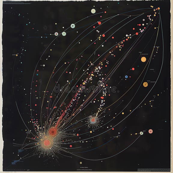 Detailed Chart of Subatomic Particle Interactions Stock Photo - Image ...
