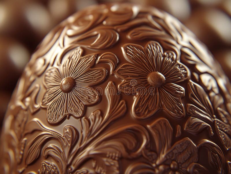 Exquisite Easter Chocolate Egg Stock Illustration - Illustration of ...