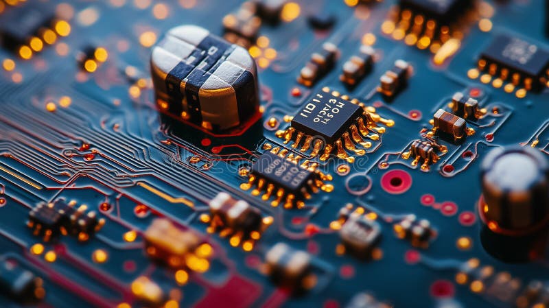 Detailed Circuit Board Patterns Illustrate the Complexity of Electronic ...