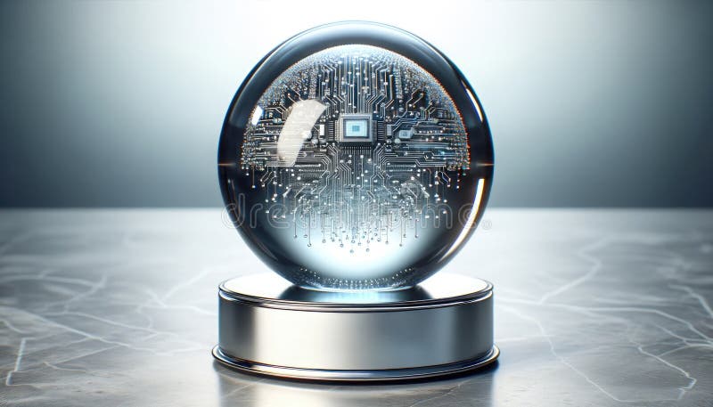 Detailed Circuit Globe on Reflective Marble Surface Stock Photo - Image ...