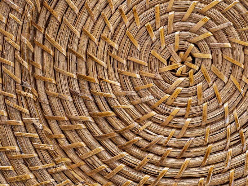 The Detailed Circular Patterns on a Woven Placemat Stock Photo - Image ...