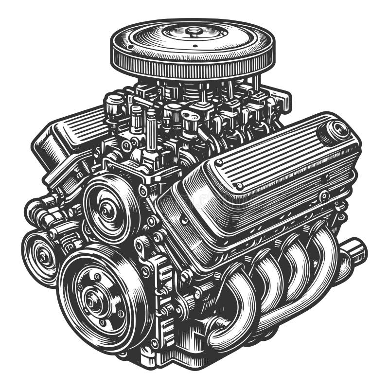 802 Car Engine Sketch Stock Photos - Free & Royalty-Free Stock Photos ...