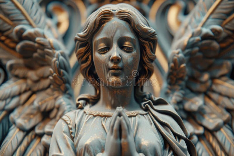 Detailed Close Up of an Angel Statue, Suitable for Various Projects ...