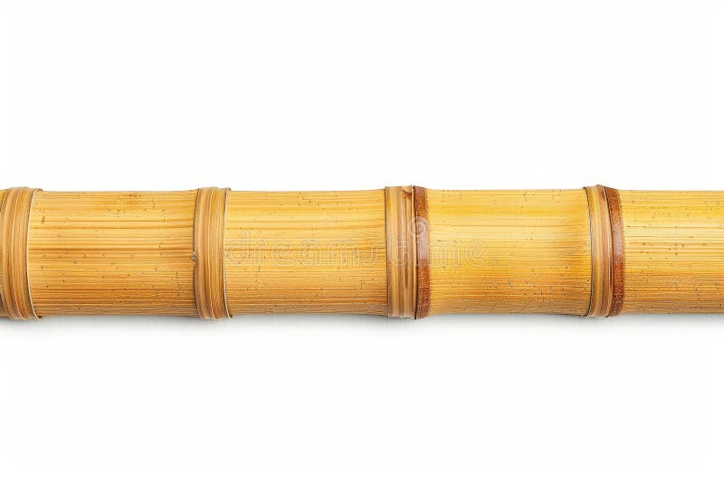 Detailed Close Up of Bamboo Stalk on White Background, Emphasizing ...