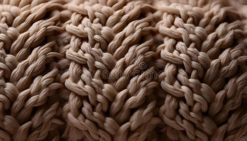 Detailed Close Up of Beige Wool Fabric with Wavy Pattern Texture Stock ...