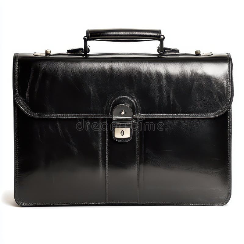 A Detailed Close-up of a Black Briefcase Featuring a Secure Lock ...