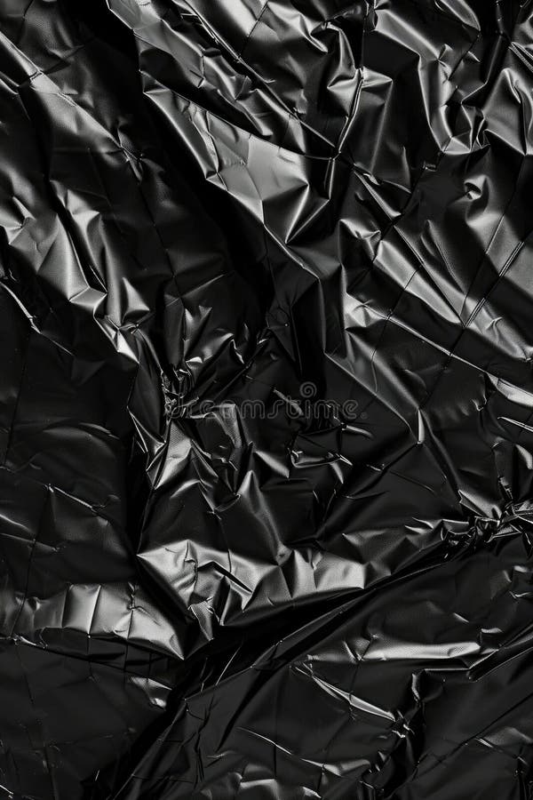 Detailed Close Up of a Black Plastic Sheet, Ideal for Industrial or ...