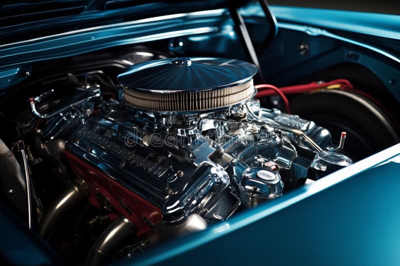 Detailed Close Up of a Car Engine Fuel Tank Focus with Internal ...