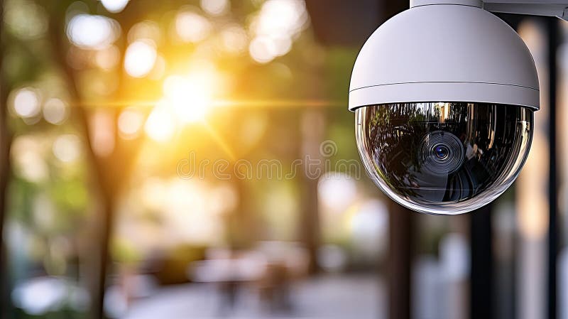 Detailed Close-up of a CCTV Camera Lens, Showcasing Security Features ...