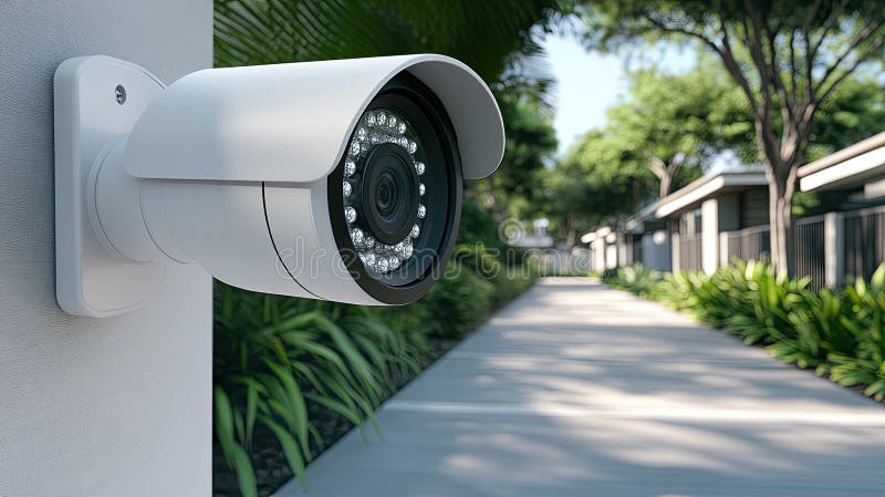 Detailed Close-up of a CCTV Camera Lens, Showcasing Security Features ...