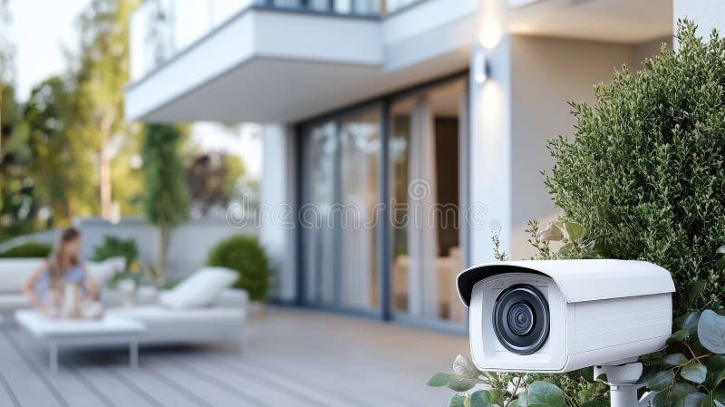 Detailed Close-up of a CCTV Camera Lens, Showcasing Security Features ...