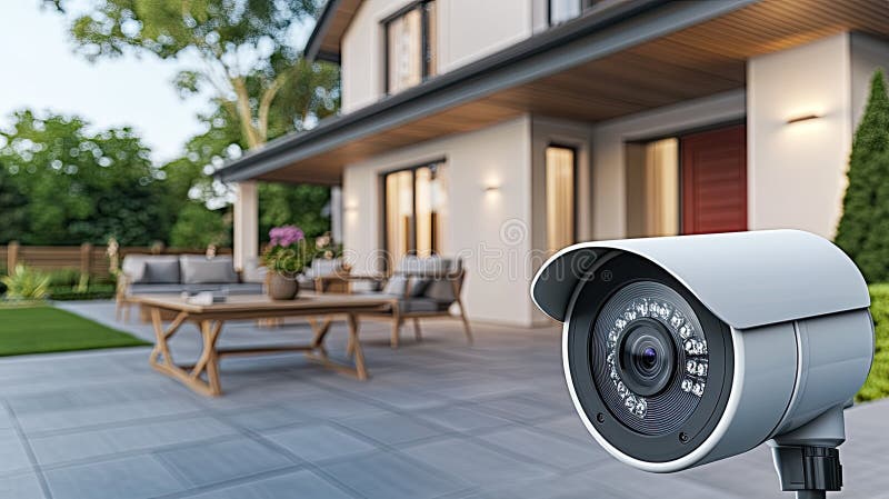 Detailed Close-up of a CCTV Camera Lens, Showcasing Security Features ...