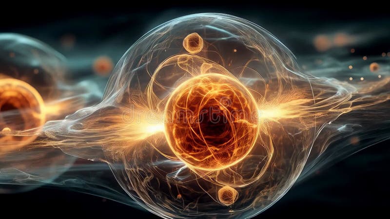 Microscopic View of a Biological Cell Stock Footage - Video of ...