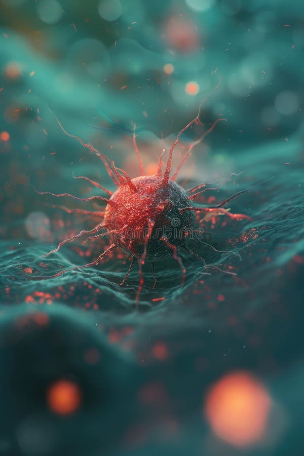 Detailed Close-up of a Cell on Water Surface. Ideal for Scientific and ...