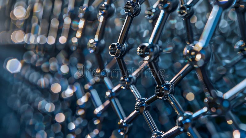 Detailed Close Up of Chain Link Structure Stock Image - Image of ...