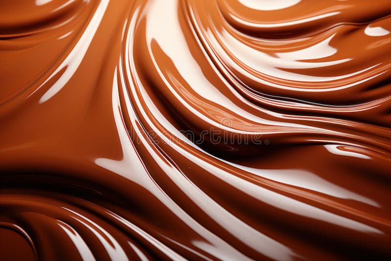 Detailed Close Up of a Chocolate Swirl Pattern. Generative AI Stock ...
