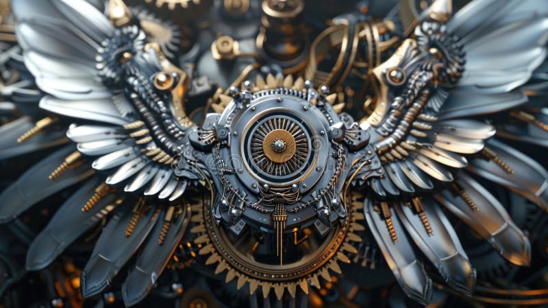 Detailed Close Up of a Clock with Wings, Suitable for Time Management ...