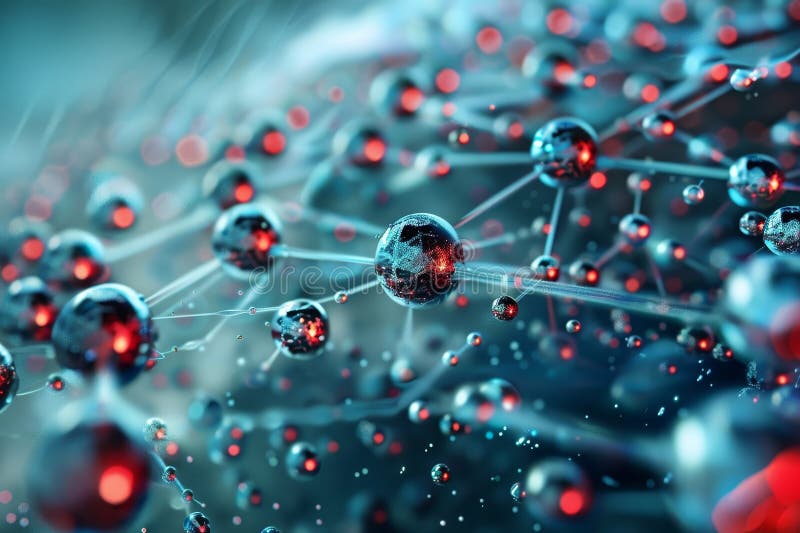 Detailed Close-up of a Cluster of Small Nanotechnology Balls ...