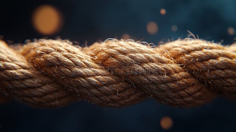 Detailed Close-up of a Coiled Rope Stock Photo - Image of macro, knot ...