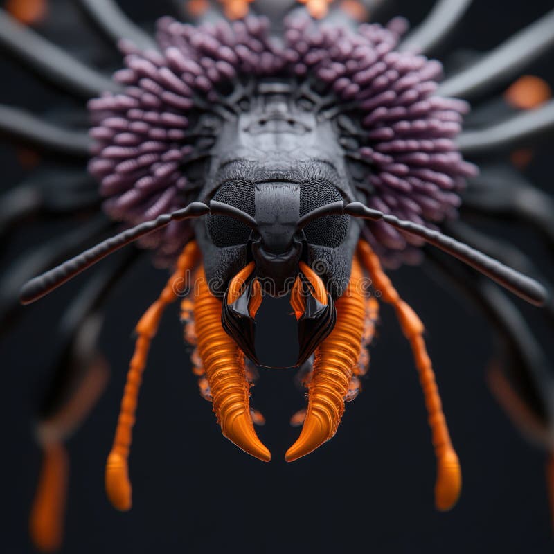 Detailed Close-up of Colorful Insect with Intricate Patterns Stock ...