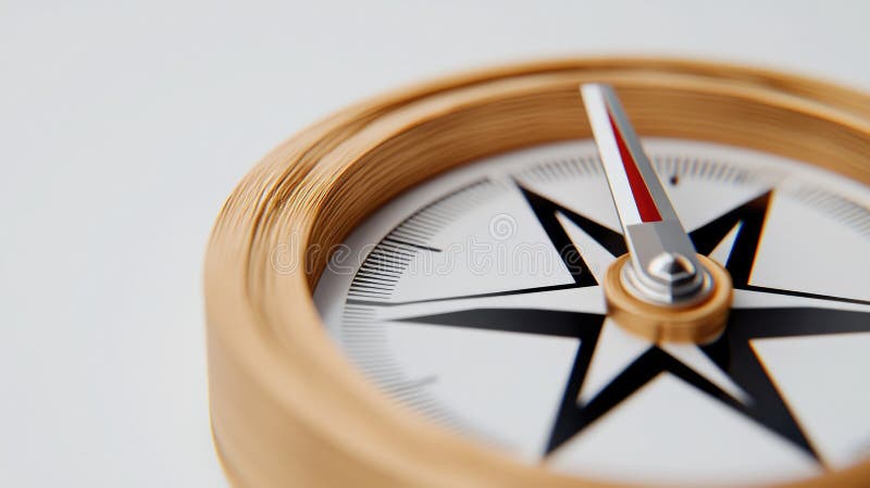 A Detailed Close-up of a Compass, Symbolizing Navigation and Adventure ...