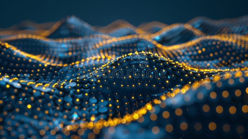 Detailed Close Up of Computer Chip with Glowing Circuits in Hyper ...