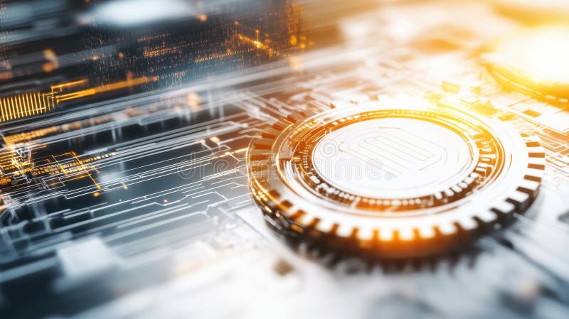 A Detailed Close-up of a Computer Motherboard Featuring a Prominent ...