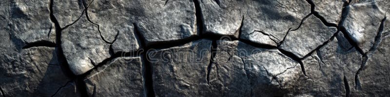 Detailed Close-up of Cracked Stone Surface with Natural Texture and ...