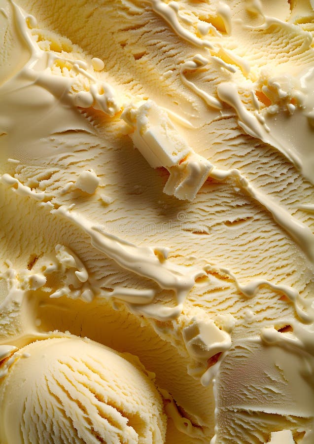Close-up of Creamy Vanilla Ice Cream with Smooth Texture Stock Photo ...