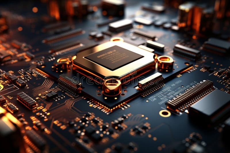 Detailed Close Up of Cutting Edge AI Processor Technology in Focus ...