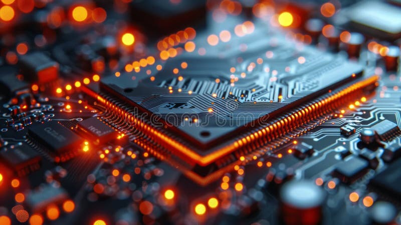 High-tech Solid-state Drive in Close-up Showcasing Intricate Circuitry ...