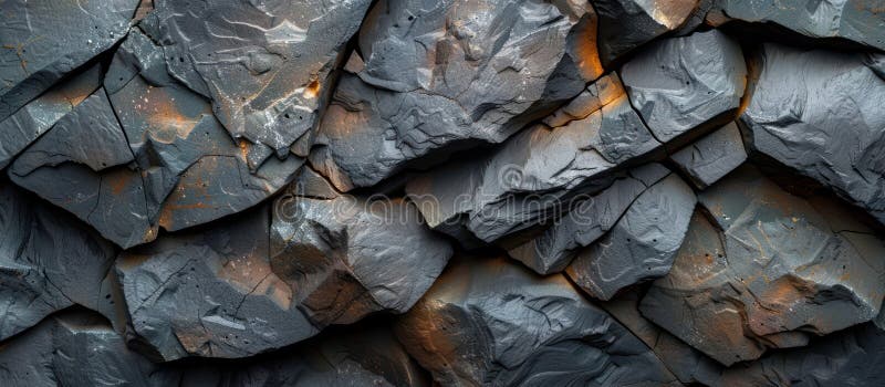 Detailed Close Up of Dark Rock Wall Stock Photo - Image of stone ...