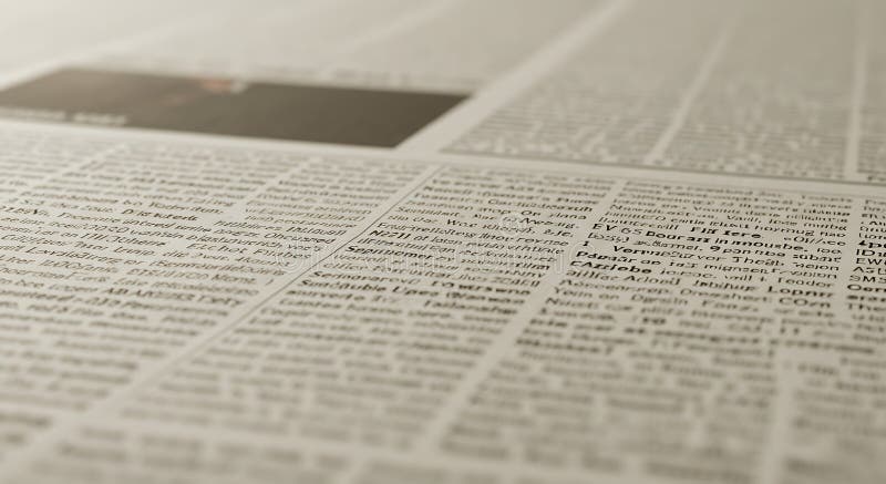 Detailed Close Up of Dense Printed Text on Page Background Texture ...