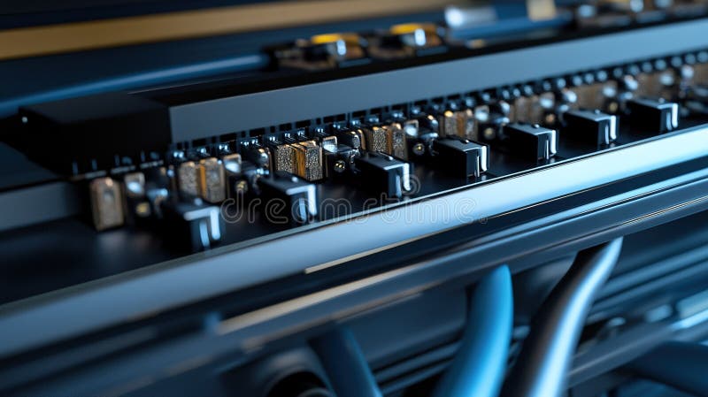 Detailed Close-up of Electronic Circuit Board Components in a Modern ...