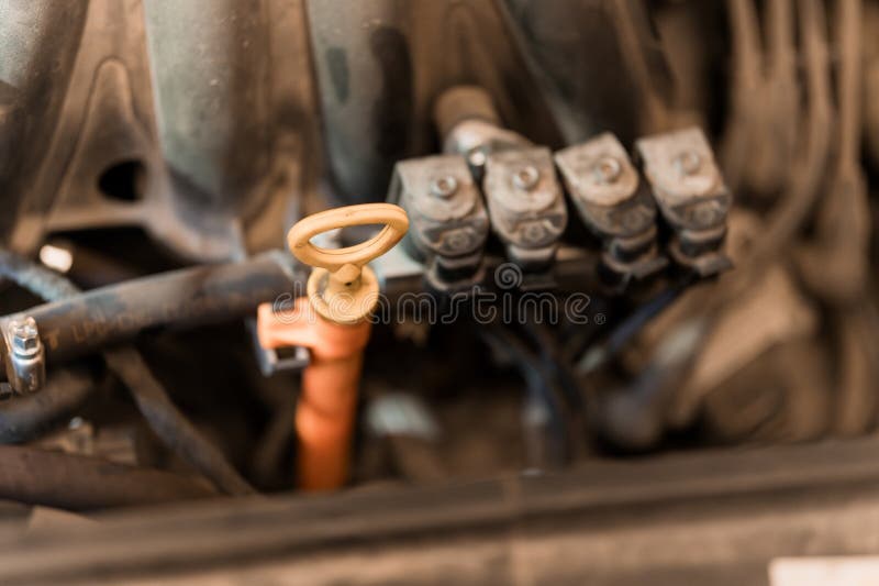 Detailed Close-Up of Engine Fuel Injector System in a Vehicle Stock ...