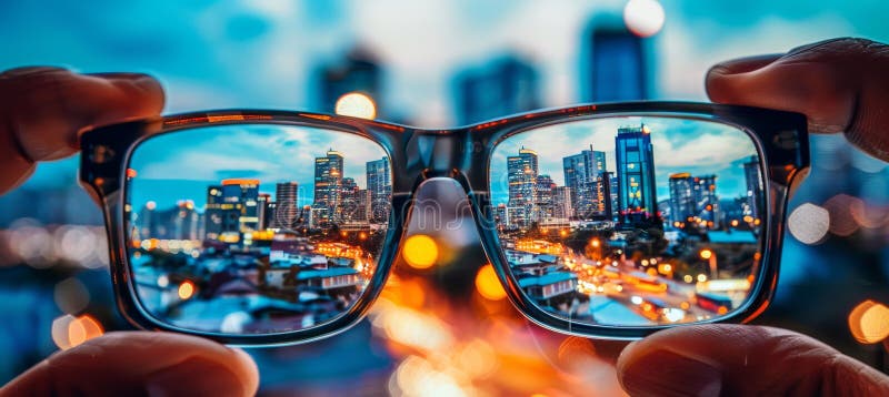 Detailed Close Up of Eyeglasses Accentuating the Eyes for Striking ...