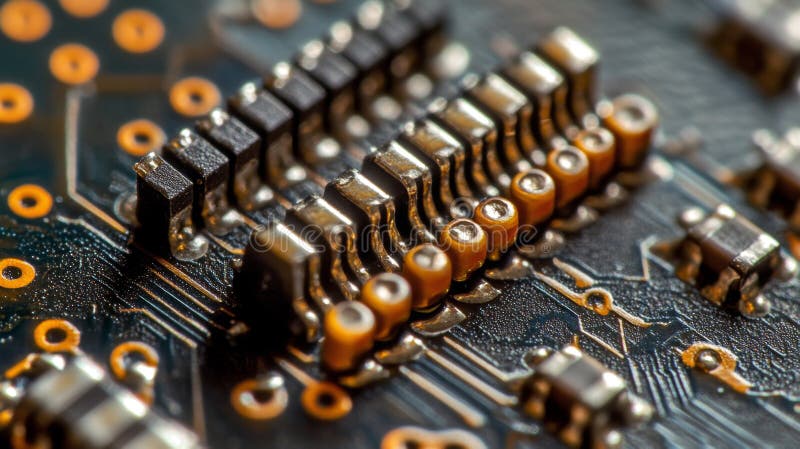 Detailed Close Up of a Flip Flop Logic Circuit Board Component Stock ...