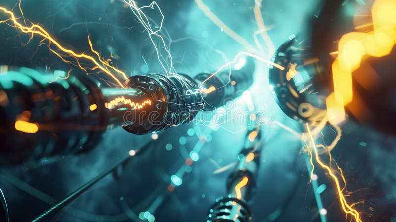 Abstract High-tech Energy Cables Stock Image - Image of innovation ...