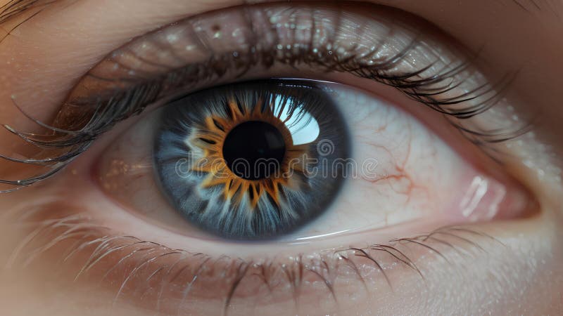 A Detailed Close-up of a Human Eye, Emphasizing the Intricate Iris ...