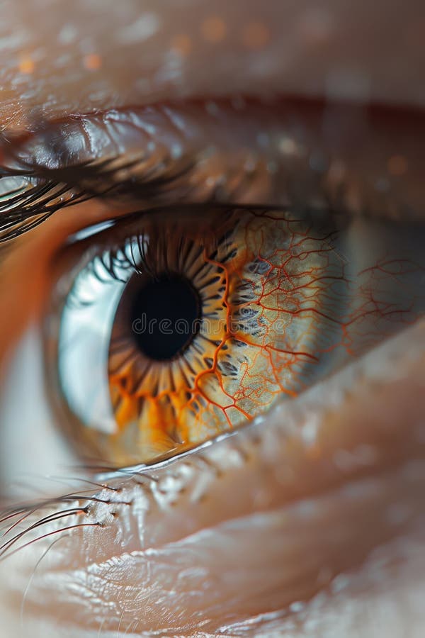 Close-up of Human Eye with Detailed Iris and Veins for Medical and ...