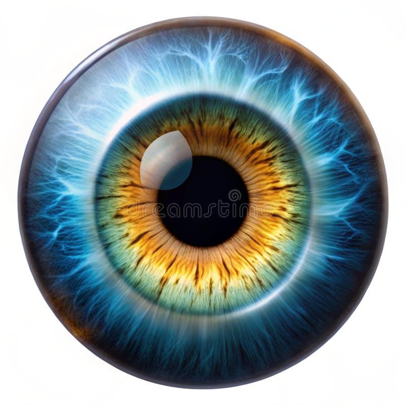 Detailed Close-up of a Human Eye Showcasing Iris Patterns and Vibrant ...