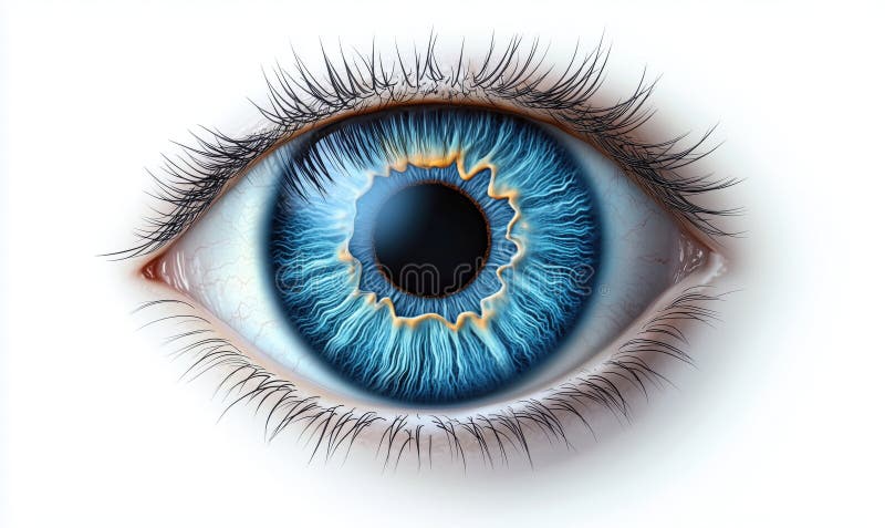 Detailed Close-up of a Human Eye with Vibrant Blue Iris and Intricate ...