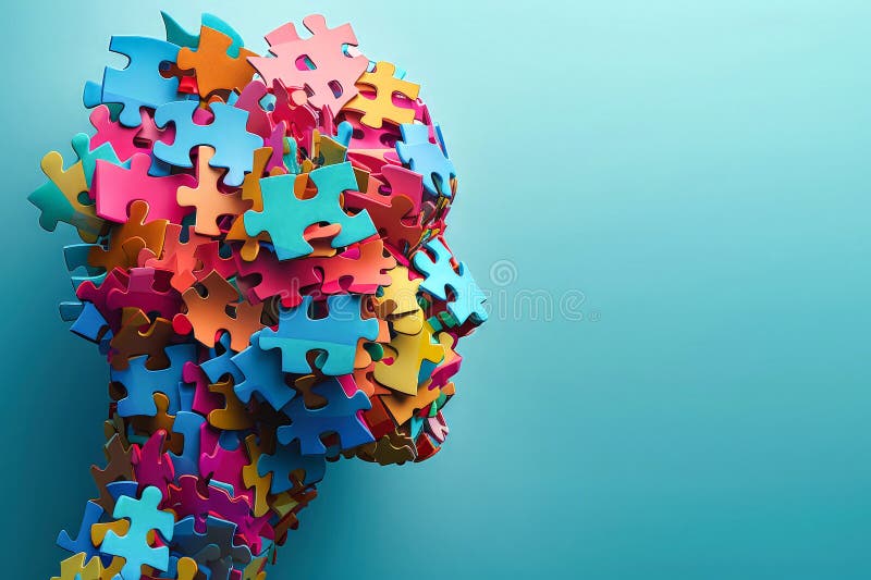 A Detailed Close-up of a Human Head Made Entirely Out of Interconnected ...