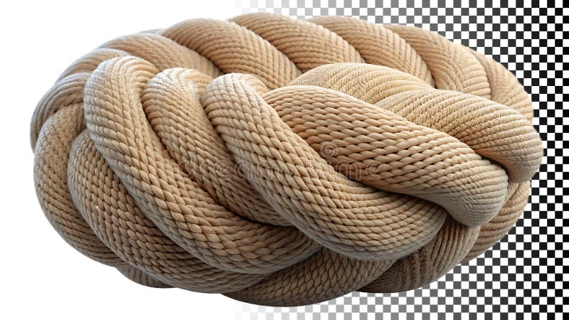 Textured Braided Rope Coil, Strong Durable Material Element Png ...