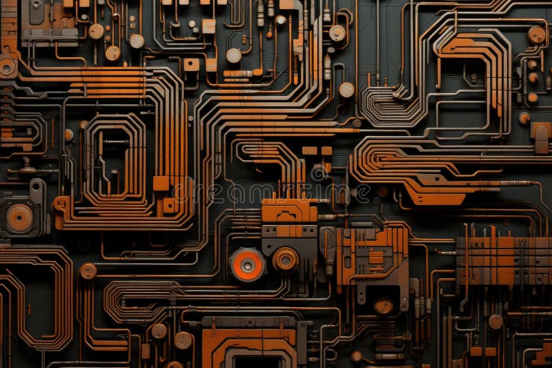 A Detailed Close Up Image of a Computer Circuit Board Showcasing ...