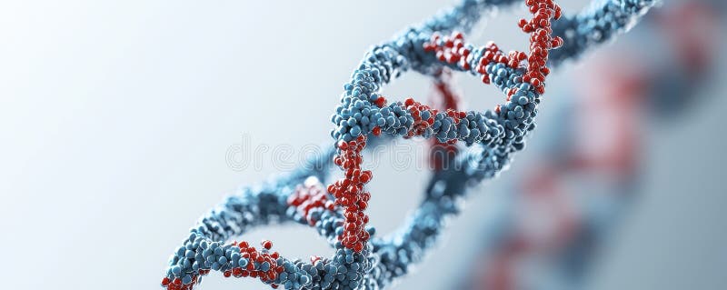 Close-up View of the Double Helix DNA Structure Showcasing Intricate ...